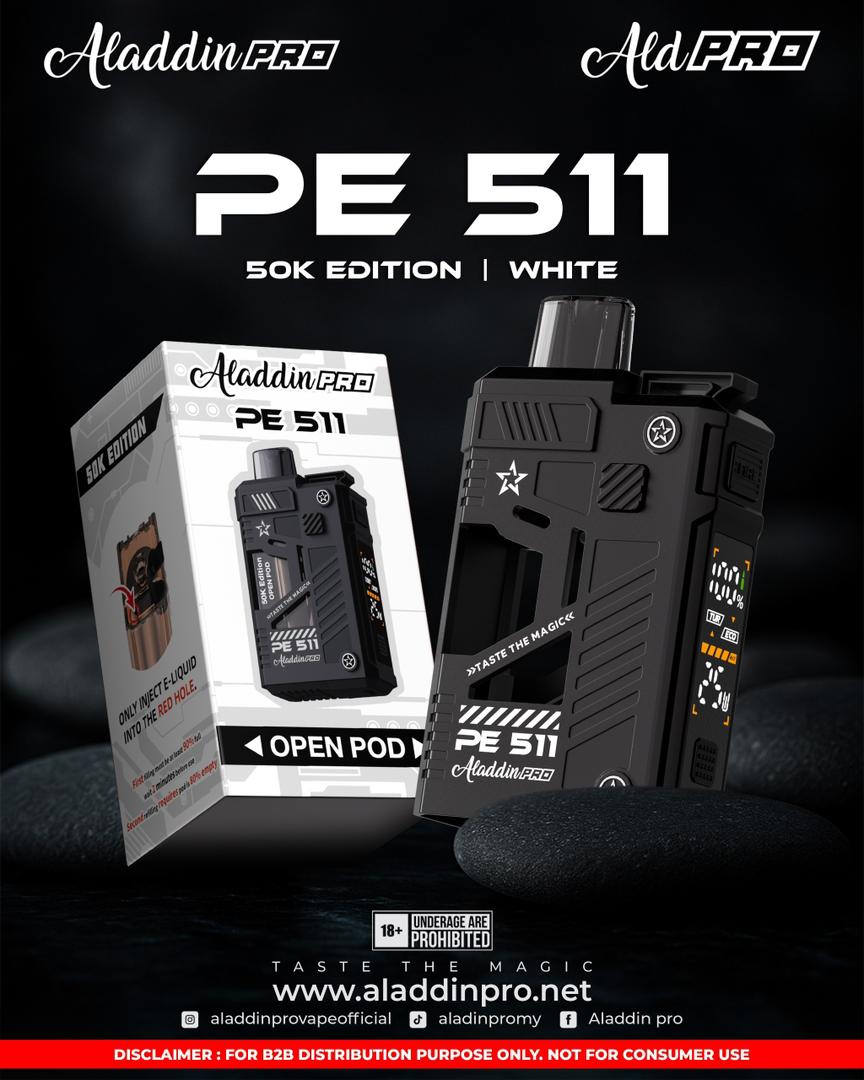 STARTER KIT ALADDIN PE 511 ( DEVICE + CARTRIDGE ) – BlackBirdVape