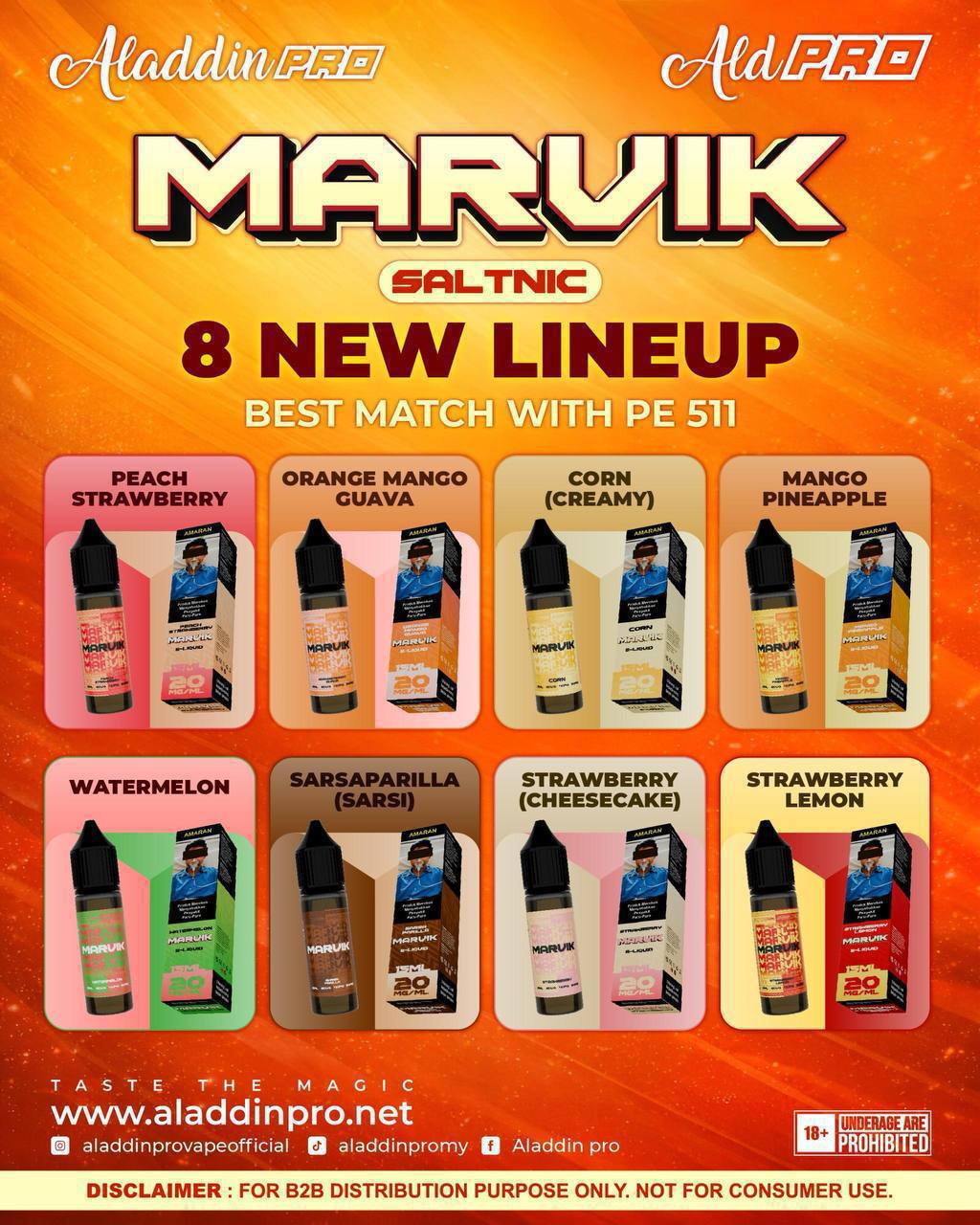 ALADDIN PRO MARVIK E-LIQUID 15ML 20MG – BlackBirdVape